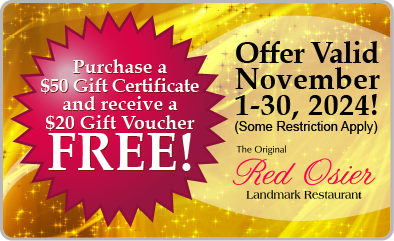 Specials - The Red Osier Landmark Restaurant